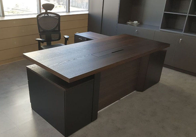 리바트오피스 최고급무늬목 프리미엄 2100 책상 EX9 900G